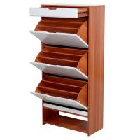 China 3 Layer Height 147cm Color Matching Shoe Cabinet MDF Melamine for sale
