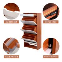 China 3 Layer Height 147cm Color Matching Shoe Cabinet MDF Melamine for sale