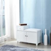 China E1 MDF 0.082m3 CBM Wooden Shoe Cabinet Paralleled Double Door for sale