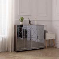 China E1 Modern MDF Mirrored Shoe Cabinet 140cm Height Hallway Console Table for sale