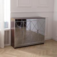 China E1 Modern MDF Mirrored Shoe Cabinet 140cm Height Hallway Console Table for sale