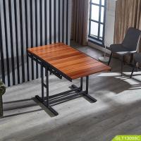 China Hot Sale Wooden Conversion Dining Table folding Table with metal rack for sale