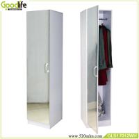 China Floor Standing Wooden Clothes Wardrobe EU Standard MDF With Mirror for sale