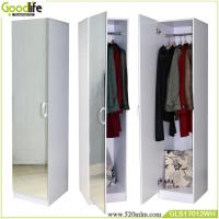 China Floor Standing Wooden Clothes Wardrobe EU Standard MDF With Mirror for sale