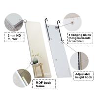 China Wall Mounted Frameless Makeup Mirror 3mm Thick Full Length For Living Room for sale