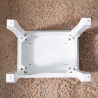 China PU Leather Padded Solid Wood Stool Painting MDF White Vanity Stool for sale