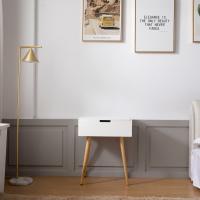 China Brown White Wooden Dressing Table With Mirror Large Capacity Luxury For Bedroom Home for sale