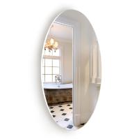 China Durable Wall Mounted Makeup Mirrors Oval Frameless Bathroom Mirror for sale