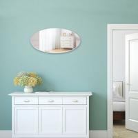 China Durable Wall Mounted Makeup Mirrors Oval Frameless Bathroom Mirror for sale