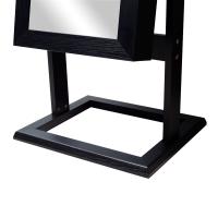 China Black MDF Mirror Jewelry Armoire Full Length 146cm height For Living Room for sale
