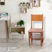 China Ladder Back Wooden Folding Dining Chair Multi Functional Transformed Chair Ladder for sale
