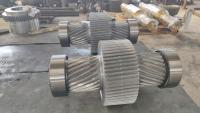 China Heavy Duty Forged Shaft with Gear / Gear Shaft for Cement Ball Mill Rotary Kiln for sale