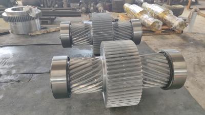 China Heavy Duty Forged Shaft with Gear / Gear Shaft for Cement Ball Mill Rotary Kiln for sale