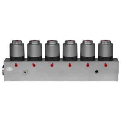 China Sweeper Pneumatic Cartridge Valve (6-Bank) - 0.65MPa Pressure, Water Spray Assist for sale