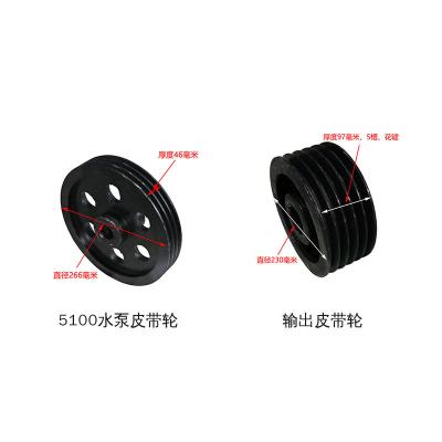 China Sweeper Truck Fan Pulley + 190mm Diameter + 5 Belts + Drives Impeller to Generate Suction for sale