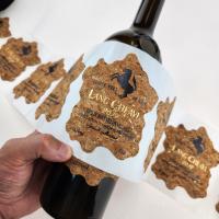China Custom Cork Wine Labels with Gold Foil Stamping - 500pcs MOQ, 5-7 Day Production for Luxury Wine Bottle Branding for sale