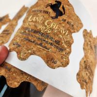 China Custom Cork Wine Labels with Gold Foil Stamping - 500pcs MOQ, 5-7 Day Production for Luxury Wine Bottle Branding for sale