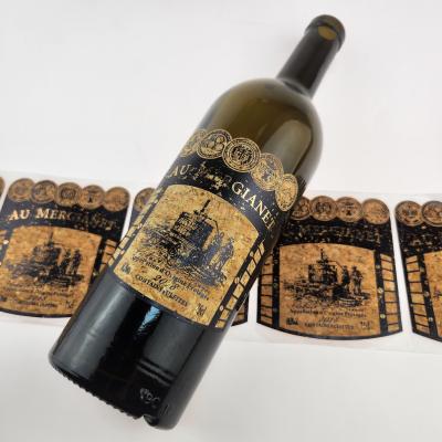 China Custom Oak Wood Wine Bottle Labels with Gold Foil Stamping - 500pcs MOQ, 5-7 Day Production for sale