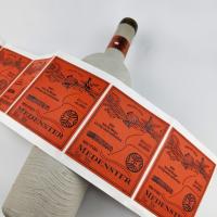 China Custom Orange PU Leather Wine Bottle Labels with Embossed Texture - 500 MOQ, 5-7 Day Production for sale