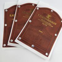 China Custom PU Leather Wine Labels with Gold/Silver Foil Stamping - 500pcs MOQ, 5-7 Day Production for sale