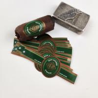China Custom Embossed Foil Cigar Band Labels - Gold/Silver Foil Options, 500pcs MOQ, 5-7 Day Production for sale