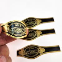China Custom Cigar Band Labels with Gold Foil Embossing - 500pcs MOQ, 5-7 Day Delivery, Waterproof & Heat-Resistant for sale