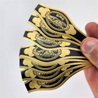 China Custom Cigar Band Labels with Gold Foil Embossing - 500pcs MOQ, 5-7 Day Delivery, Waterproof & Heat-Resistant for sale
