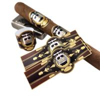 China Custom Cigar Labels with Gold Foil 3D Embossing on Thick Paper - Anti-Counterfeit Brand Rings, 500pcs MOQ, 5-7 Day Delivery for sale