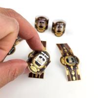 China Custom Cigar Labels with Gold Foil 3D Embossing on Thick Paper - Anti-Counterfeit Brand Rings, 500pcs MOQ, 5-7 Day Delivery for sale