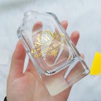China Custom Logo Perfume Bottle Labels with 3D Embossed Gold Foil Hot Stamping - 500pcs MOQ, 5-7 Day Delivery for sale