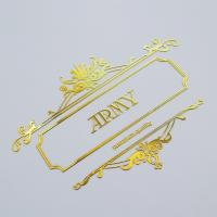 China Custom Logo Perfume Bottle Labels with 3D Embossed Gold Foil Hot Stamping - 500pcs MOQ, 5-7 Day Delivery for sale