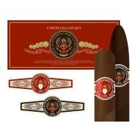 China Custom Gold Foil Cigar Labels with Embossed Design - 500pcs MOQ, 5-7 Day Delivery, Waterproof Materials for sale