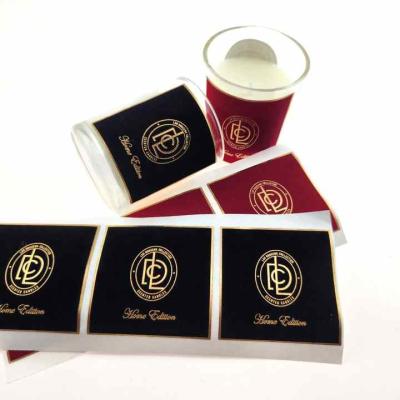 China Custom Velvet Candle Labels 500pcs Minimum - Waterproof Luxury Stickers for Candle Jars & Perfume Bottles for sale