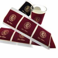 China Custom Velvet Candle Labels 500pcs Minimum - Waterproof Luxury Stickers for Candle Jars & Perfume Bottles for sale