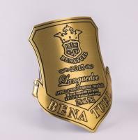 China Custom Aluminum Foil Wine Bottle Labels with 3D Embossing - 500pcs MOQ, 5-7 Day Delivery for sale