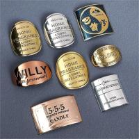 China Custom Aluminum Foil Wine Bottle Labels with 3D Embossing - 500pcs MOQ, 5-7 Day Delivery for sale