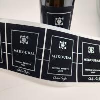 China Custom Velvet Wine Bottle Labels with Gold Foil - 500pcs Minimum Order, 5-7 Day Production Time for sale