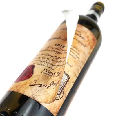China Custom Double Layer Anti-Counterfeit Wine Labels - Waterproof Handcrafted Stickers, 500pcs MOQ, 5-7 Day Production for sale