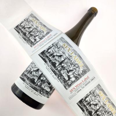 China Custom Waterproof Wine Bottle Labels - 500pcs MOQ, Eco-Friendly Materials, Gold Foil & Embossing Options for sale