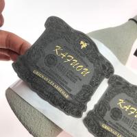 China Custom Embossed PU Leather Wine Labels with Gold Foil - Waterproof Self-Adhesive for 500+ Pieces for sale