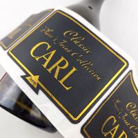 China Custom PU Leather Wine Labels with Gold Foil Stamping - 500pcs MOQ, 5-7 Day Production, Waterproof Adhesive for sale
