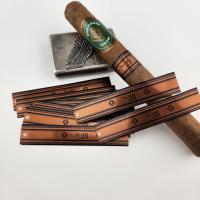 China Custom Cigar Labels - Eco-Friendly Waterproof Self-Adhesive with Gold Foil & Embossing | 500pcs MOQ for sale