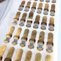 China Custom Gold Foil Embossed Cigar Labels - Waterproof Self-Adhesive, 500pcs MOQ, 5-7 Day Production for sale