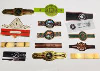 China Custom Waterproof Cigar Labels with Gold Foil Stamping - 500pcs MOQ, 5-7 Day Production for Weddings & Events for sale