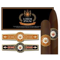 China Custom Gold Foil Cigar Labels with Embossed Design - 500pcs MOQ, 5-7 Day Delivery, Waterproof Materials for sale