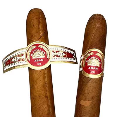 China Custom 3D Embossed Gold Foil Cigar Labels - 500pcs MOQ with 5-7 Day Production for sale