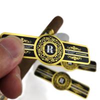 China Custom 3D Spot UV Gold Foil Cigar Labels - 500pcs MOQ, 5-7 Day Production, Waterproof Art Paper for sale