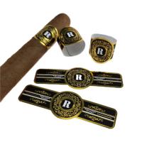 China Custom 3D Spot UV Gold Foil Cigar Labels - 500pcs MOQ, 5-7 Day Production, Waterproof Art Paper for sale