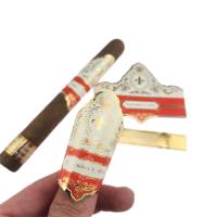 China Custom Gold Foil Cigar Labels 500pcs Minimum Heat Resistant Embossed Sticker Printing for Premium Packaging for sale