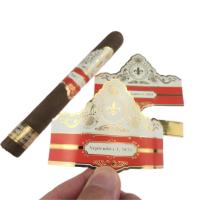China Custom Gold Foil Cigar Labels 500pcs Minimum Heat Resistant Embossed Sticker Printing for Premium Packaging for sale